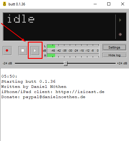How to use BuTT to broadcast in CentovaCast